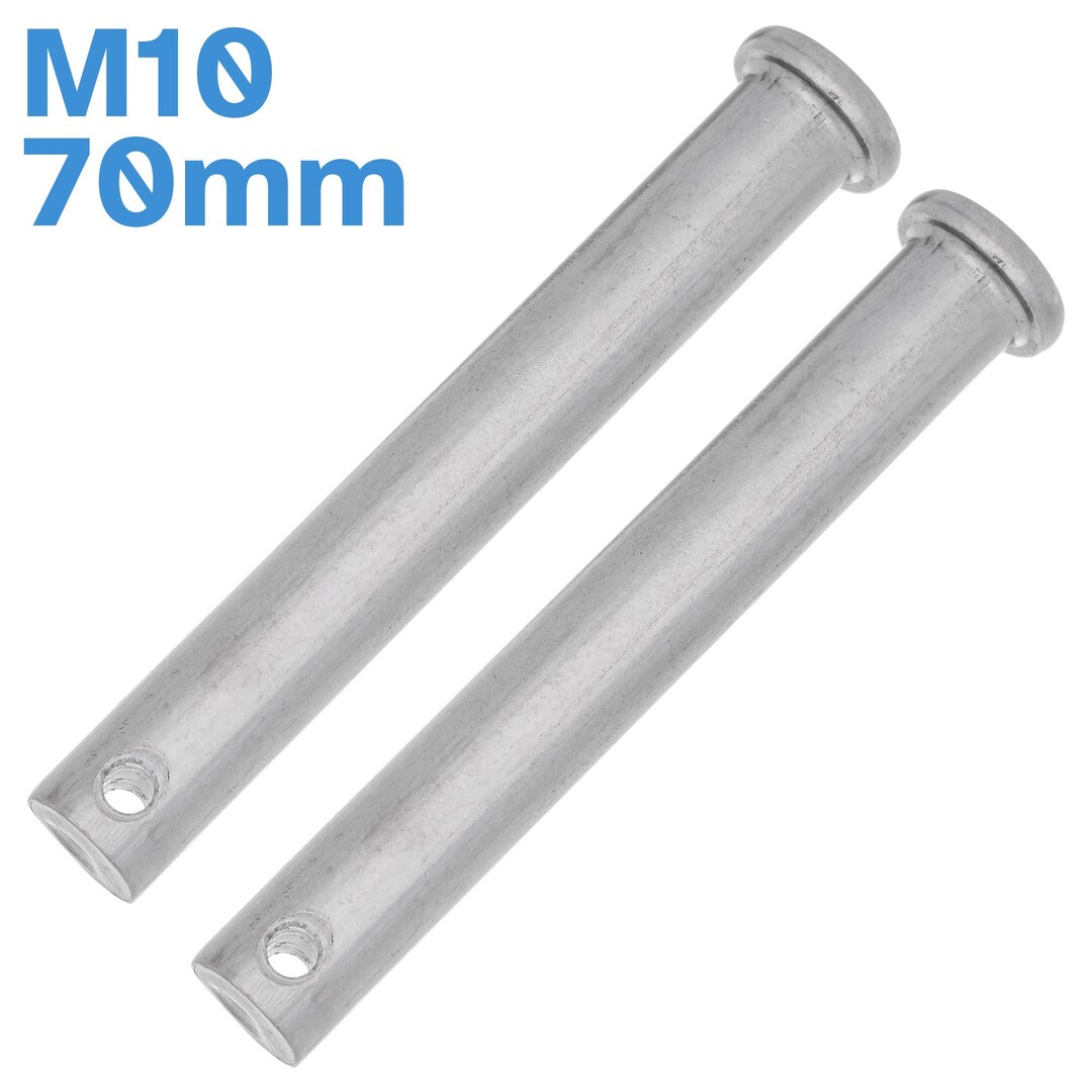 2pcs M10 10mm X 70mm Clevis Pin 304 Stainless Steel Single Hole Flat ...