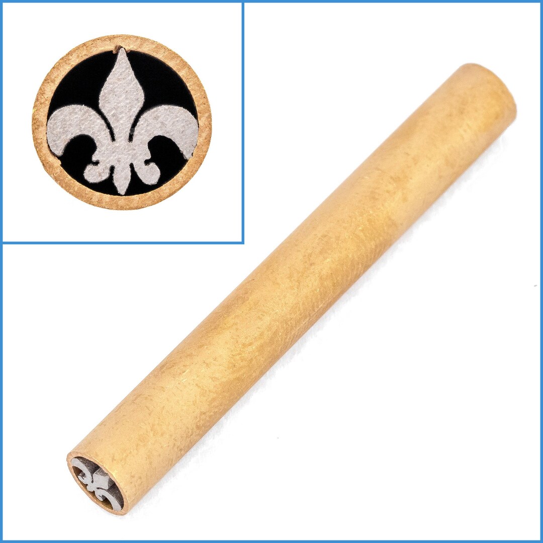 Fleur De Lis 6mm X 46mm Mosaic Rivet Knife Handle Rod Screw Solid Brass ...