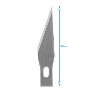 10pcs 8mm Sharp Pointed Tapered Scalpel Blade With 1pc Aluminium Handle ...