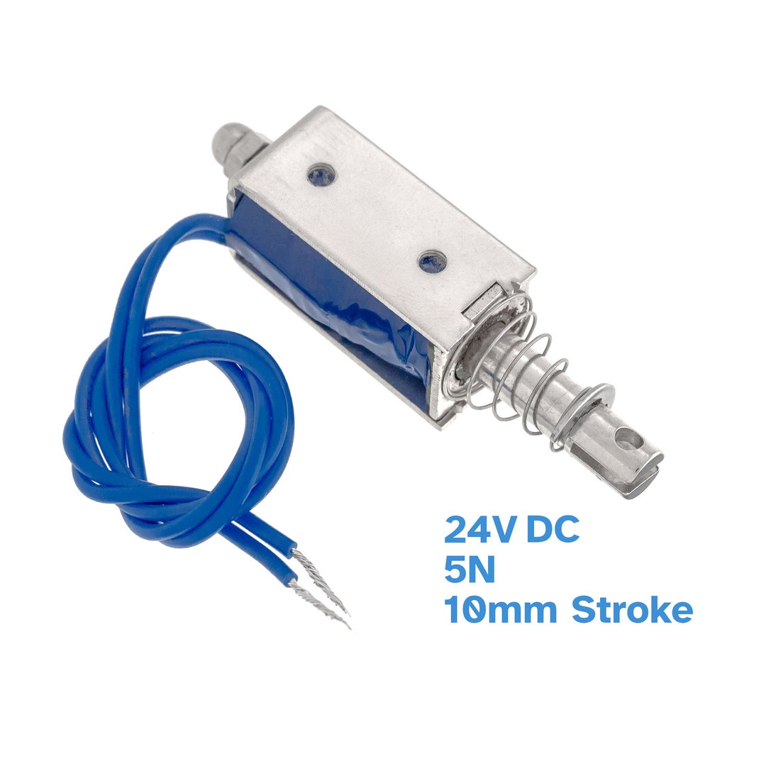 Electronic Push Pull Lock 5N 24V 300ma 58mm Core Mini Electric Solenoid ...