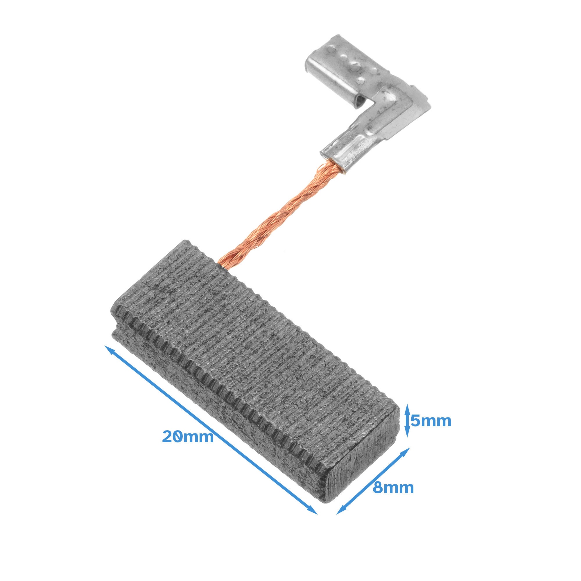 2pcs 20mm X 8mm X 5mm Carbon Motor Brush Copper Wire Electric Hammer ...