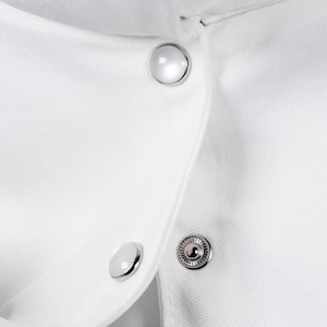White False Pointed Peter Pan Button Collar Polyester Plain Design for ...