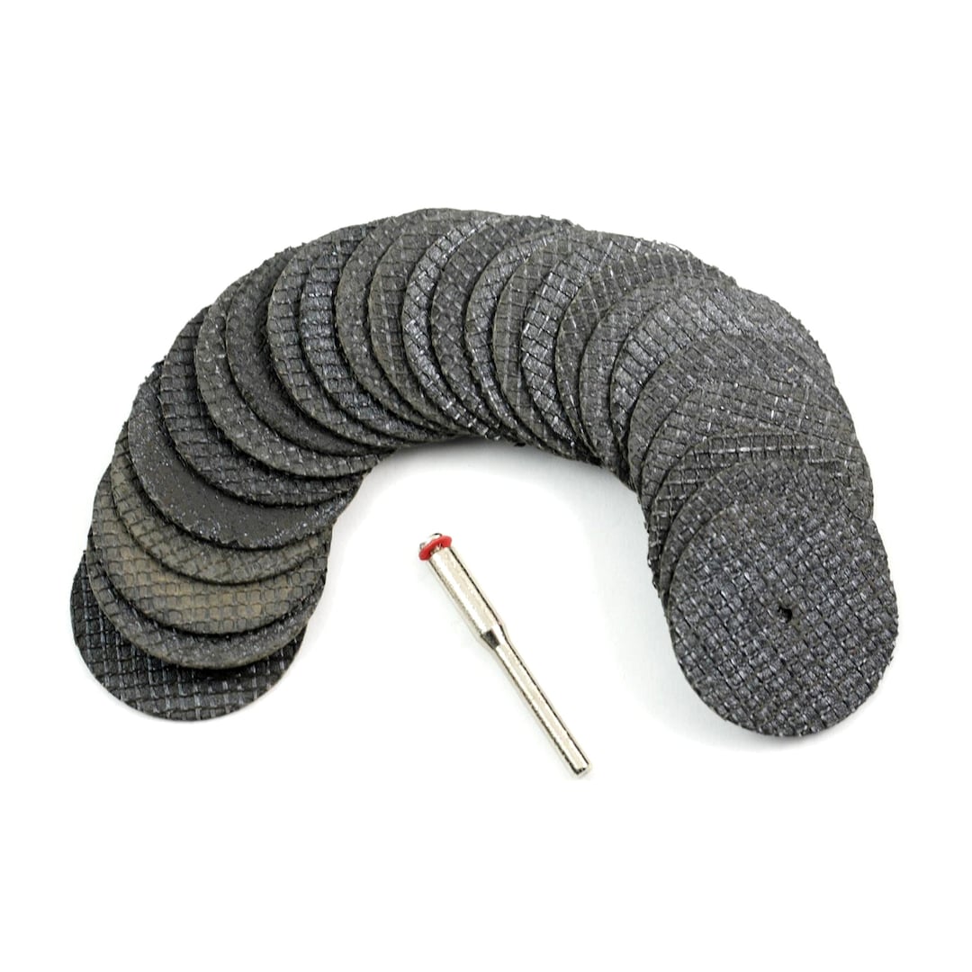 25pcs 32mm X 1.2mm Woven Resin Cutting Disc With 3mm Shank Mandrel ...