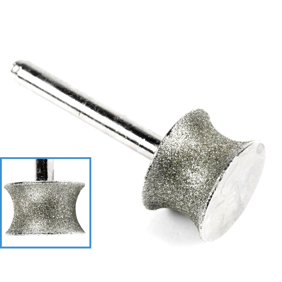 25mm Ball Concave Cylinder Head Diamond Burr Circular Rotary 6mm Shank ...