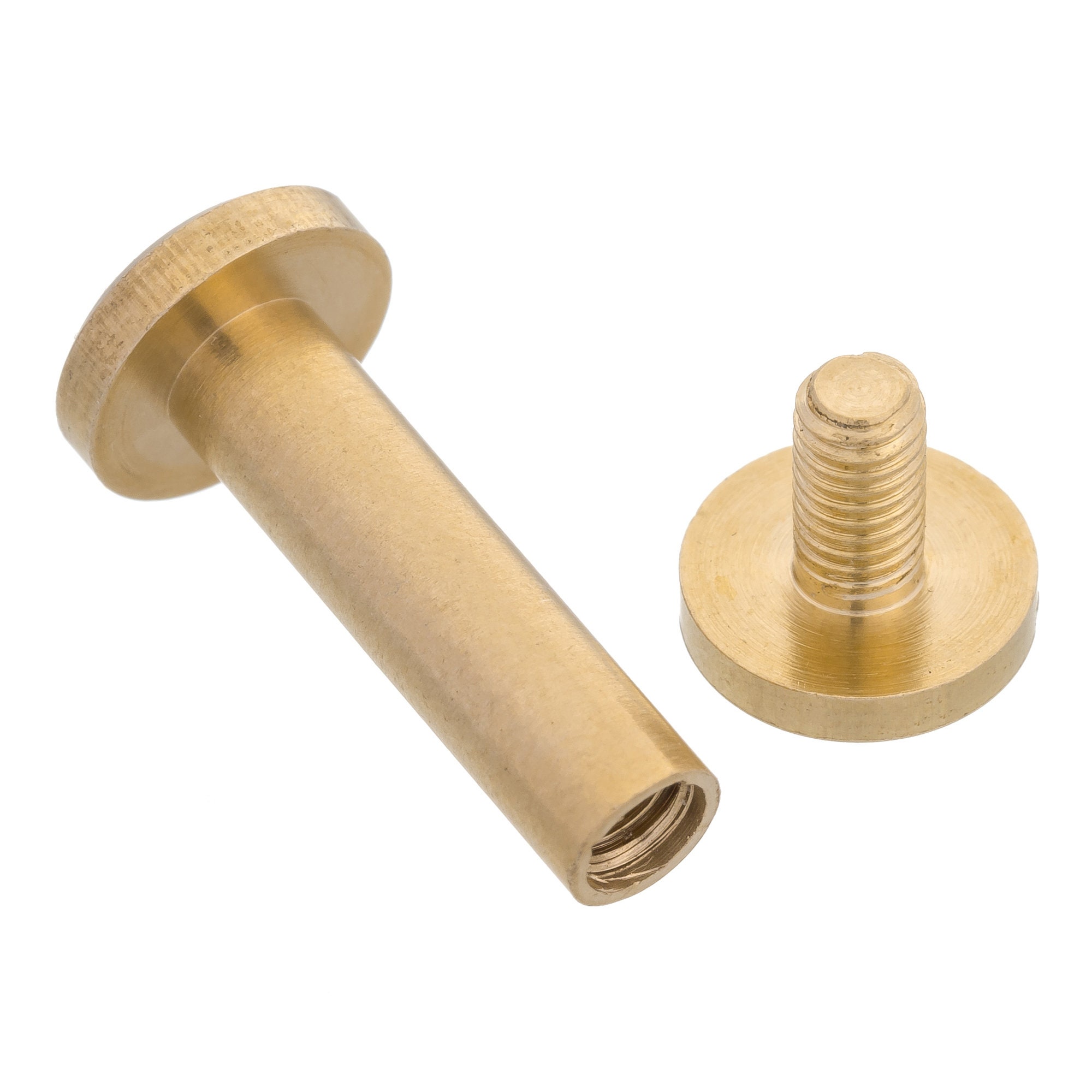 5 Sets 15mm X 4mm Chicago Brass Bookbinding Screws Slotted Flat Head ...