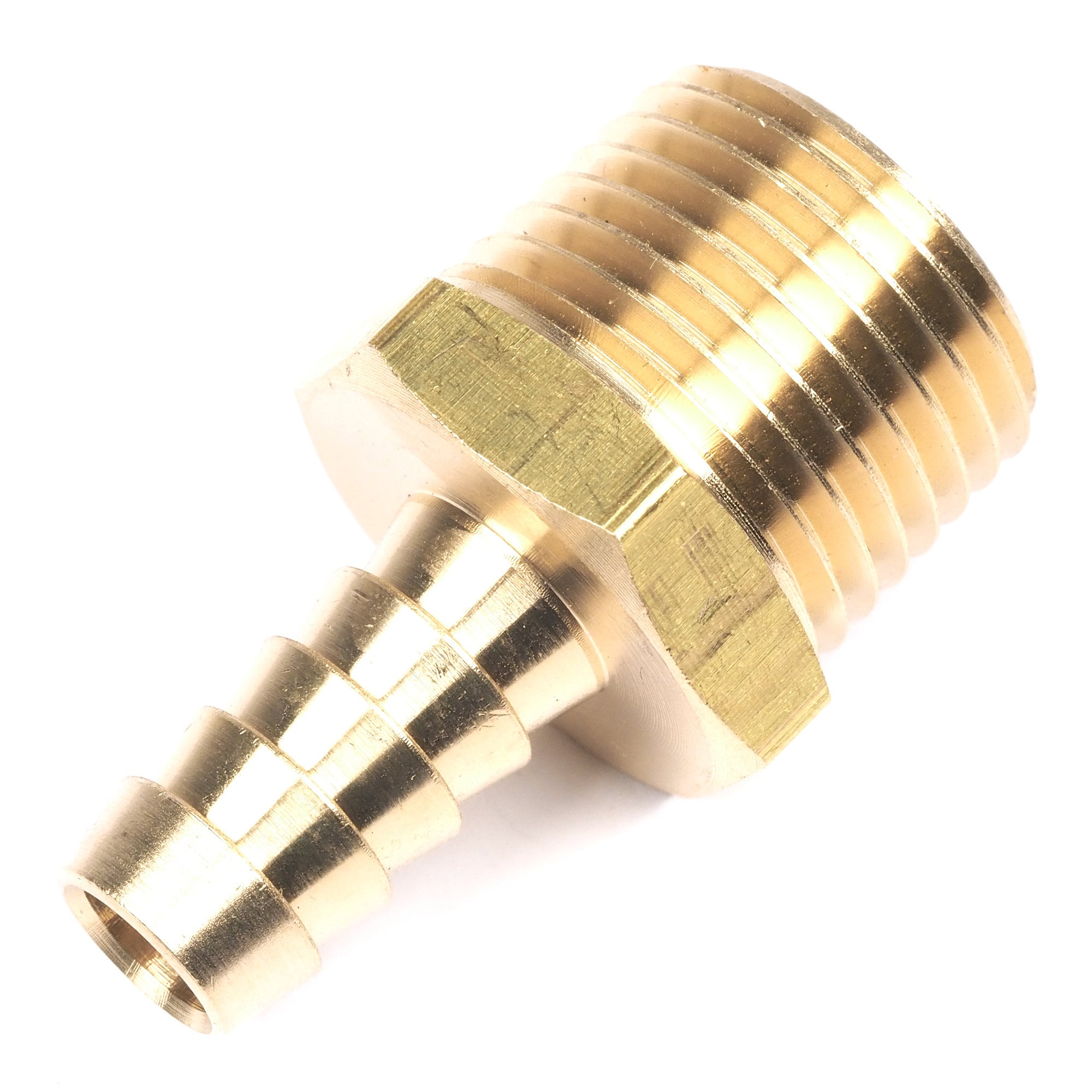 Brass Fitting 1/2" NPT Male Thread to 10mm (3/8") Barb Hose Tail End ...