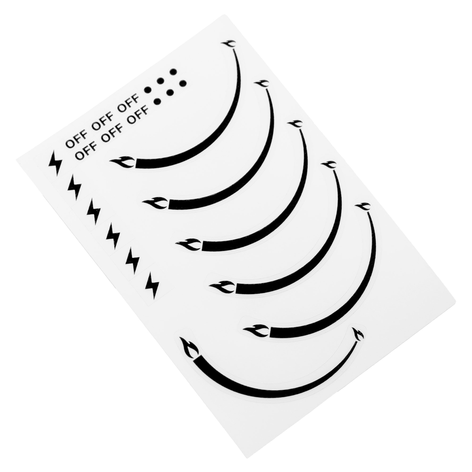 6pc 1/3 Third Flame Gas Hob Stove Clockwise Self Adhesive Label Black ...