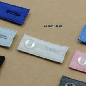 Mid Blue Cotton Poplin Collar Extender - for Shirt Blouse Collared Top ...