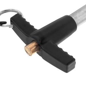 8mm X 60mm Ball Lock Pin With Cable & Black T Head Stainless Steel ...