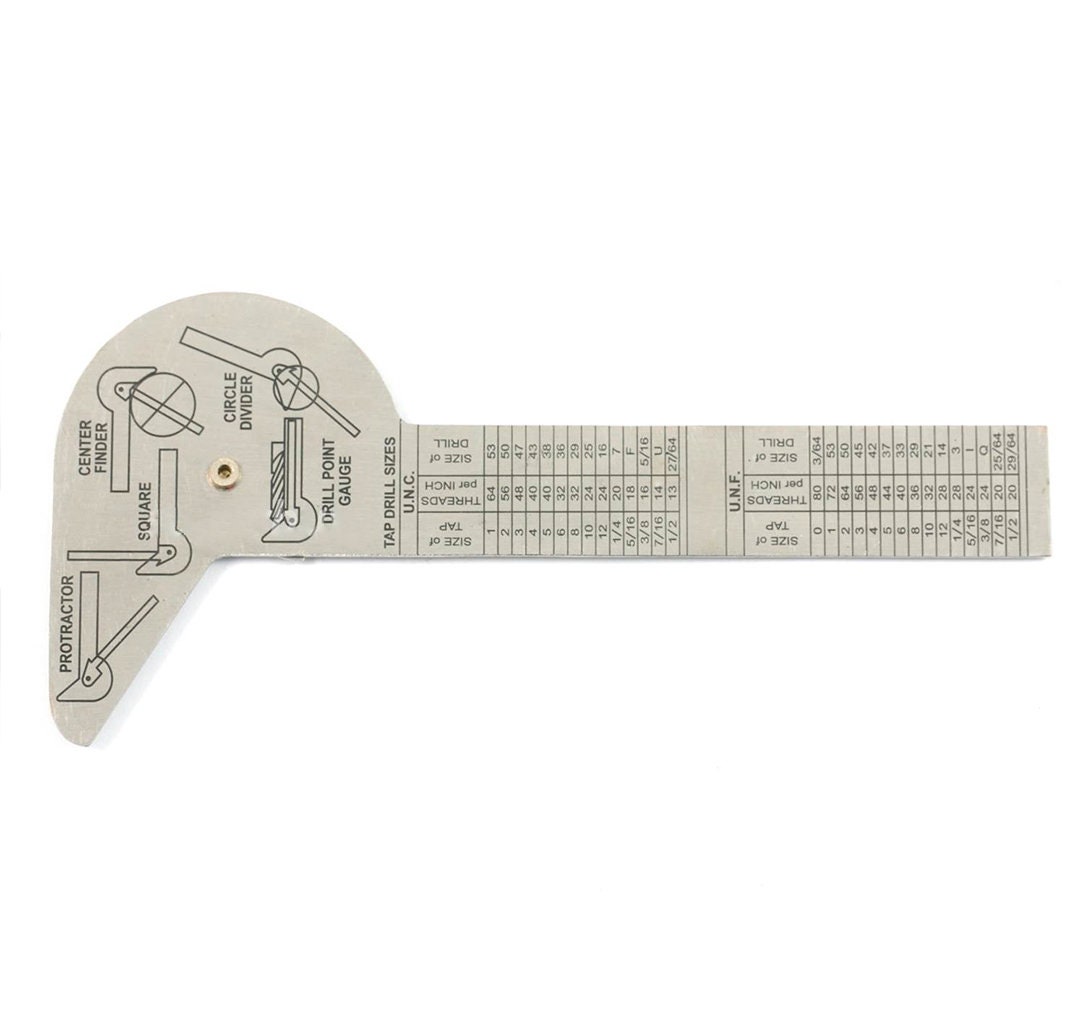 6 in 1 Multifunction Gauge Bevel Protractor Centre Finder Square Circle ...