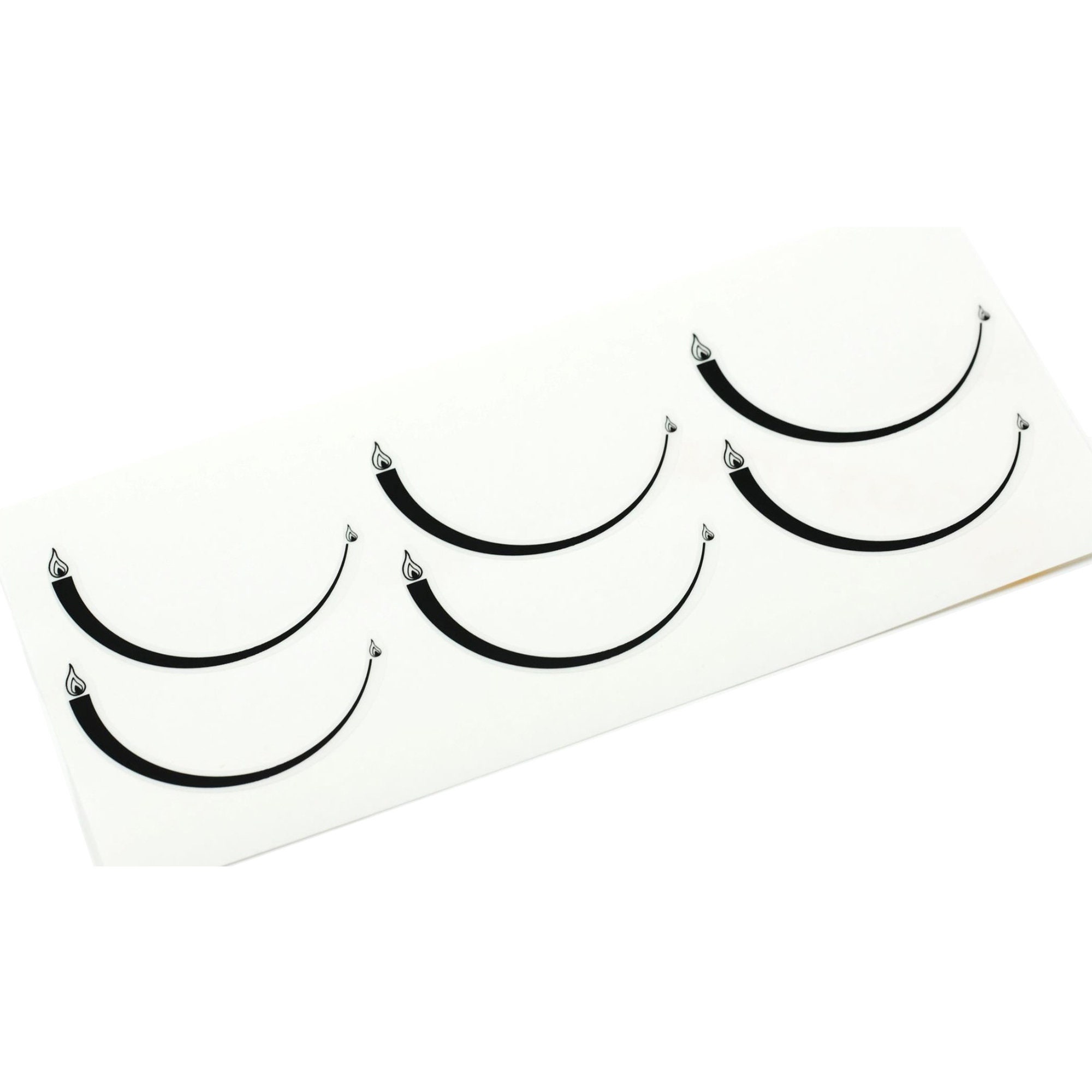 6 Flame Hob Stove Clockwise Self Adhesive Labels, Black Text ...