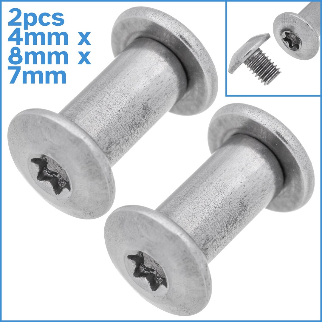 2pcs 8mm X 7mm Silver Rivet Knife Handle Torx Dome Head Screw Bolt ...