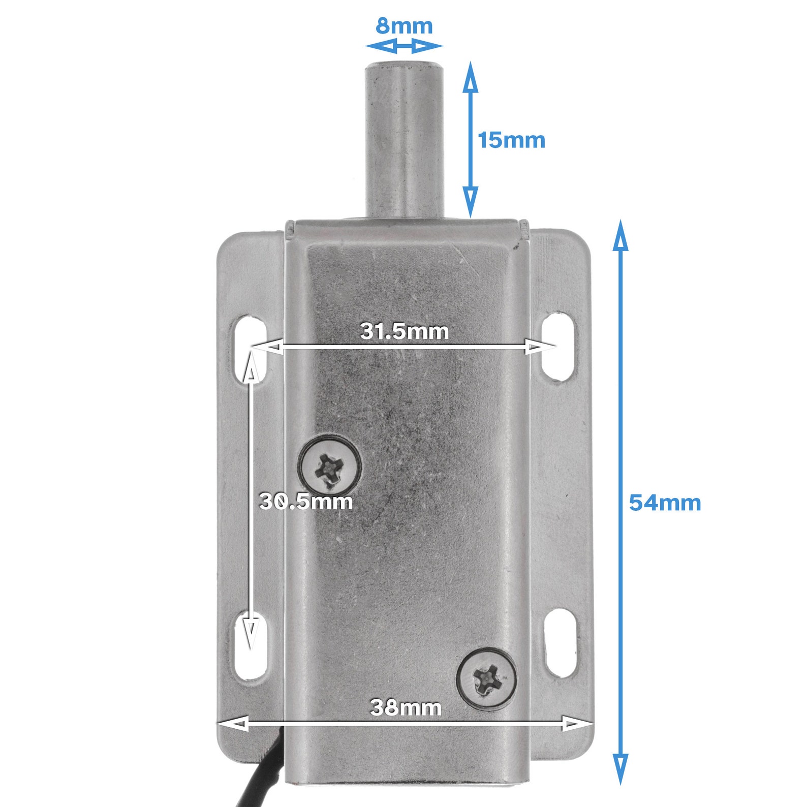 Round Electric Lock 12V 0.6A Solenoid Normally Closed Latch Electronic ...