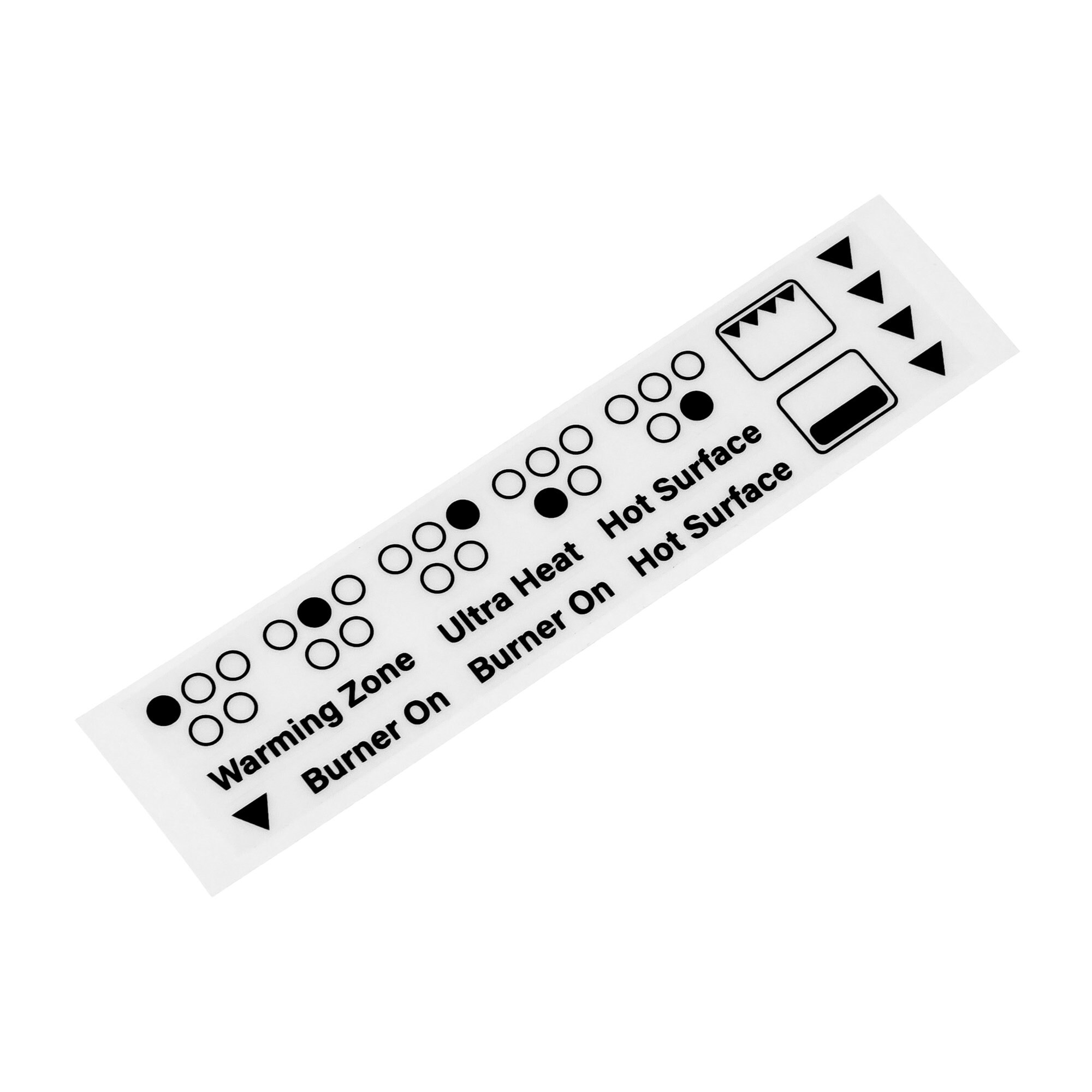 5 Hob Stove Self Adhesive Labels - Black Print With Clear Background ...