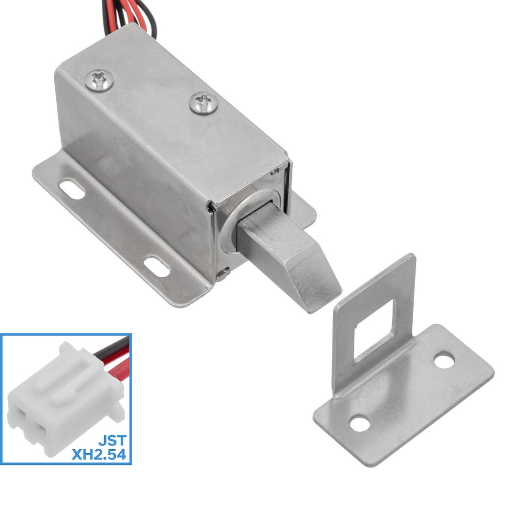 Up Electric Lock 12V Solenoid Normally Closed Long Latch + Strike Plate ...
