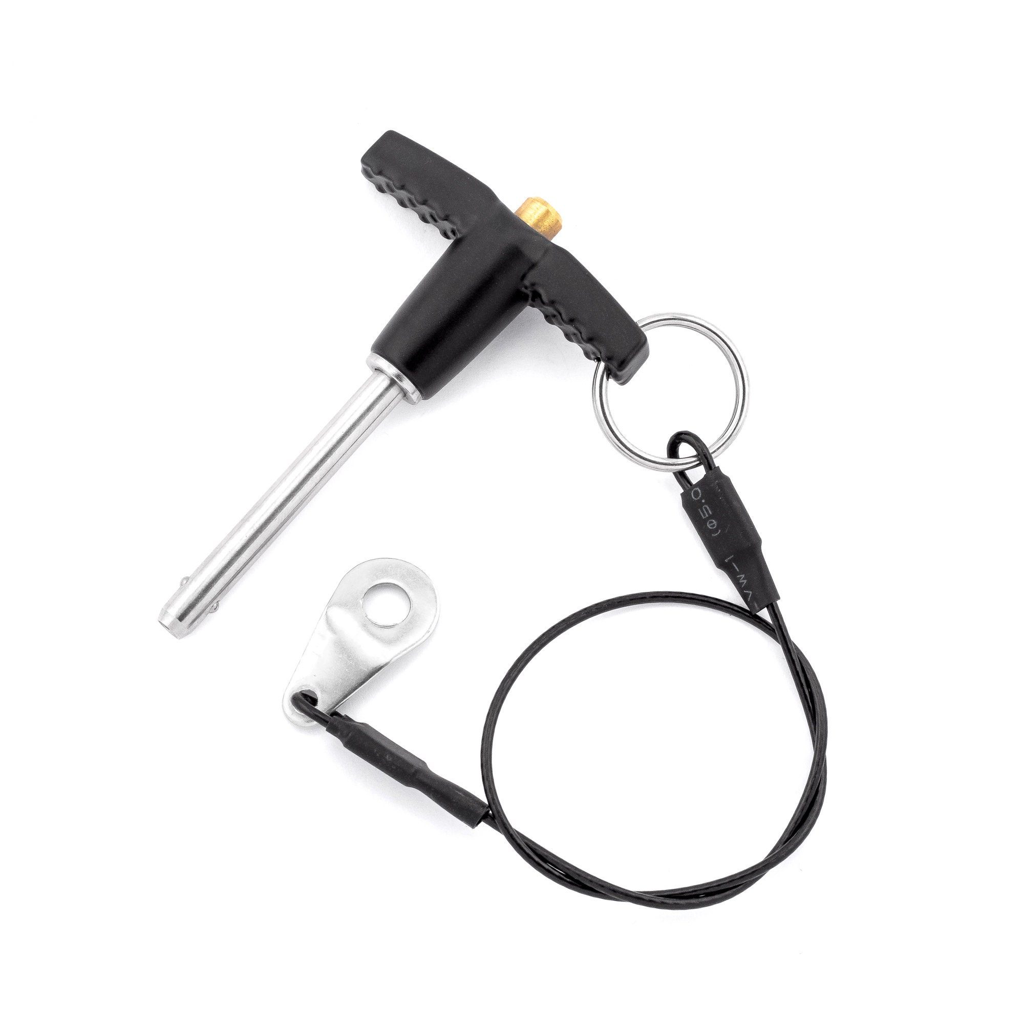 5mm X 35mm Ball Lock Pin With Cable & Black T Head Stainless Steel ...