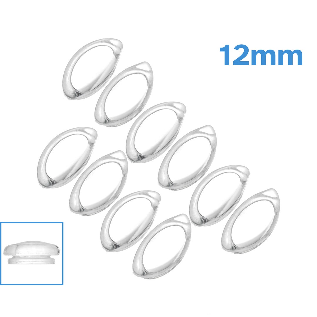 5 Pairs 12mm X 6mm Oval Nose Pads Push in Clear Silicone Eyeglass ...