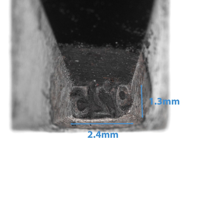 925 Silver Steel Punch Stamp 1.3mm X 2.4mm Marking Marker Stamping ...