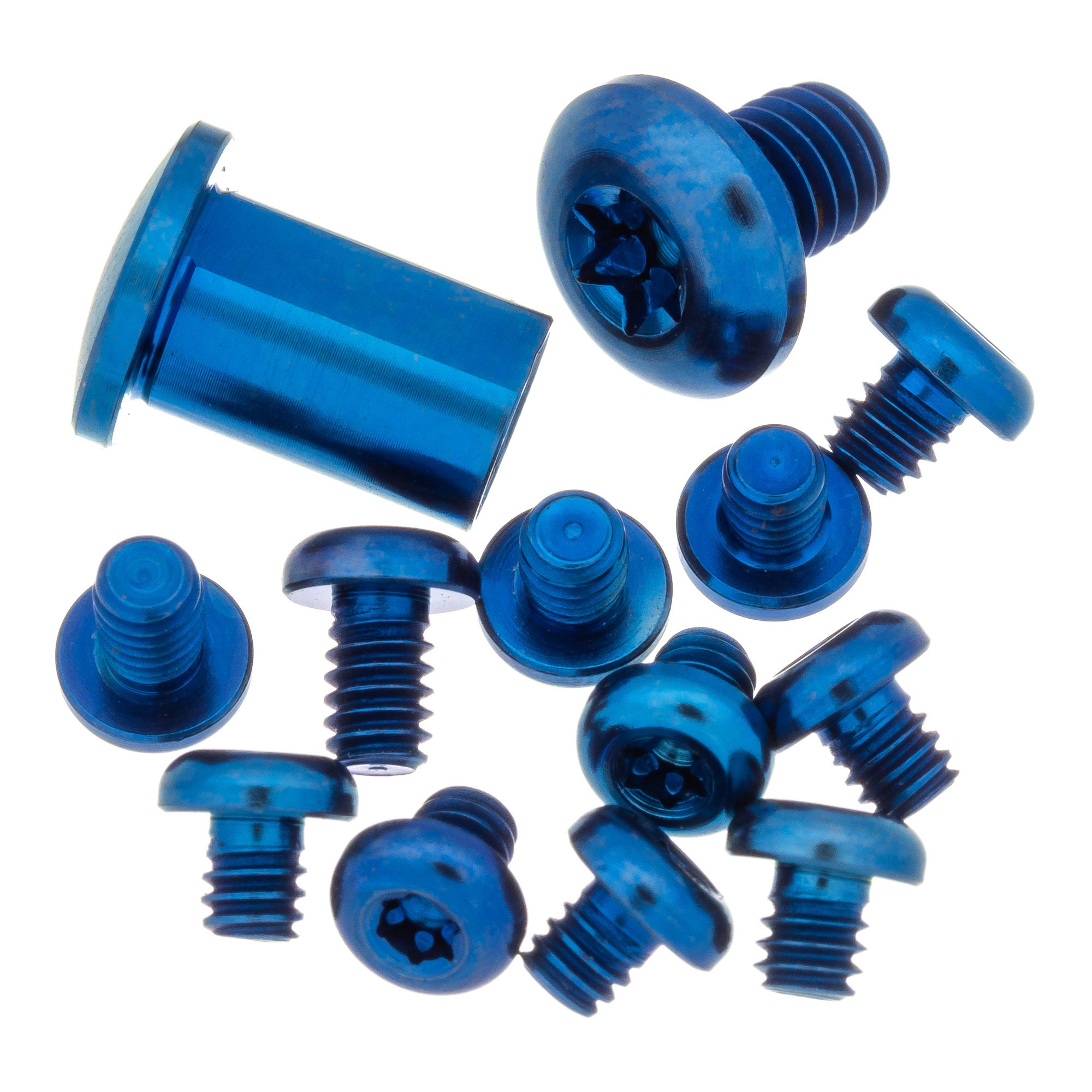 13pcs Blue Titanium EDC Knife Handle Rivet Set Torx Dome Head Screw ...