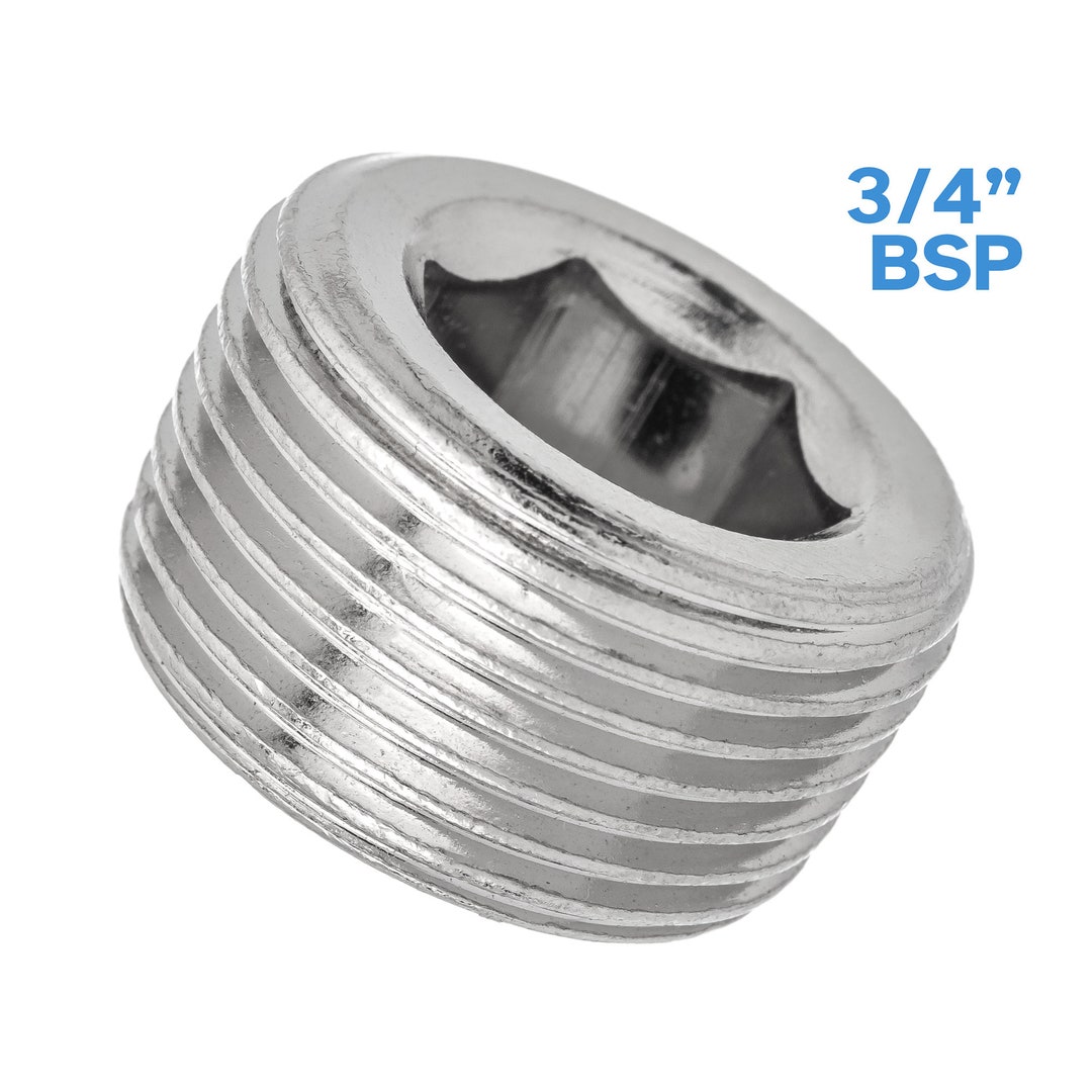 3/4"bsp Male Threaded Plug End Stainless Steel 15mm Stop Fitting Cap ...