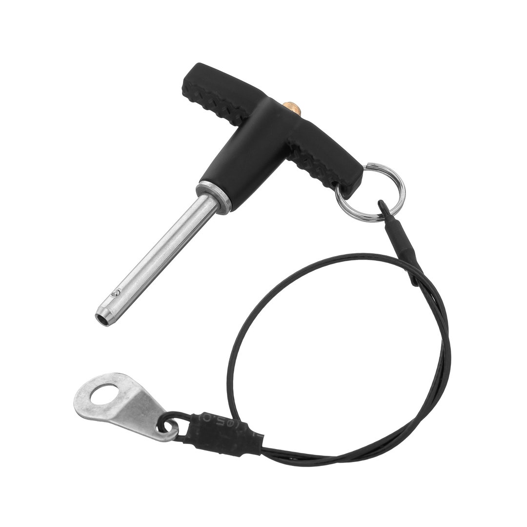 5mm X 30mm Ball Lock Pin With Cable & Black T Head Stainless Steel ...