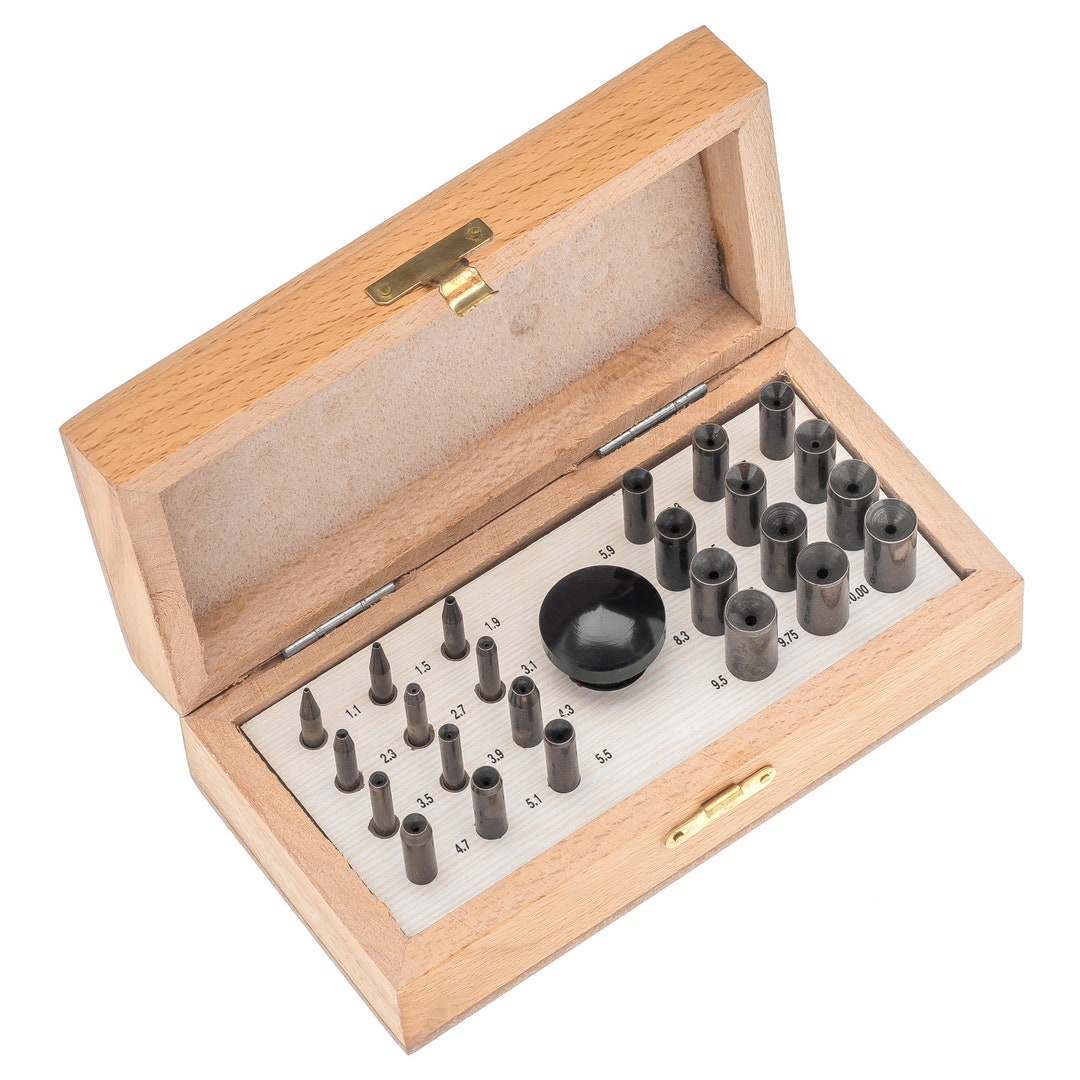 24pcs 1.1 10.0mm Round Bezel Stone Setting Punch Straight Cylindrical ...