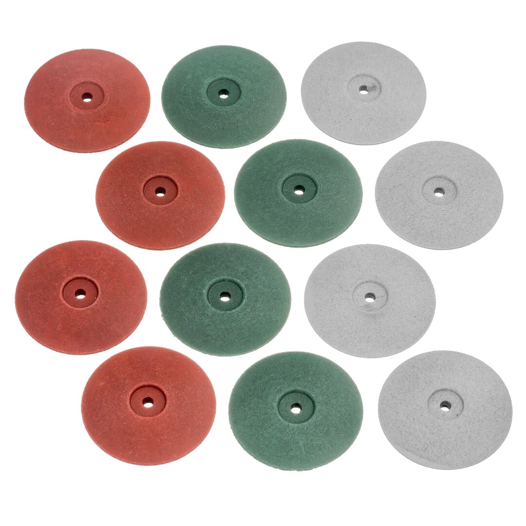 12pcs 22mm Silicone Rubber Micro Abrasives Polishing Wheel Disk Fine ...