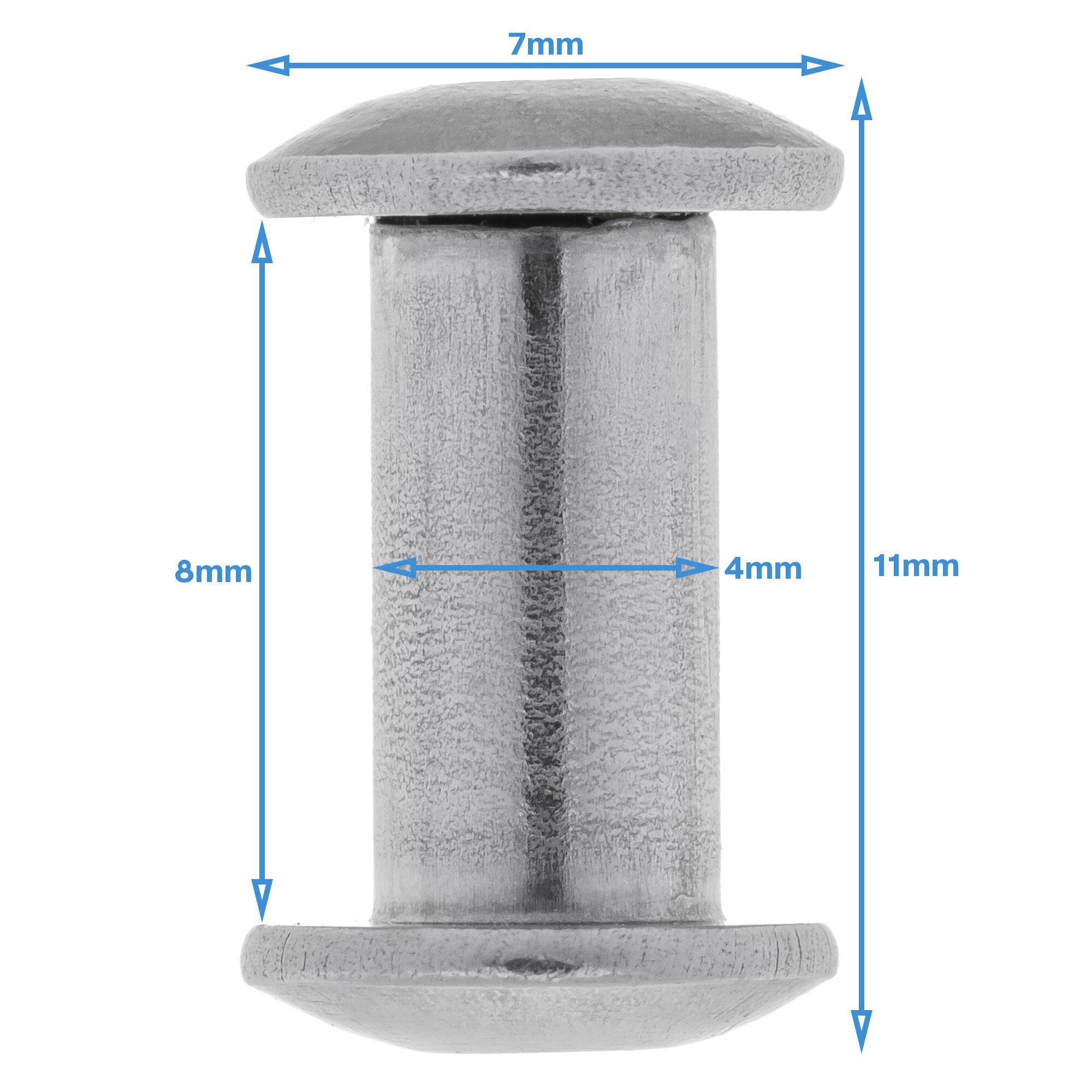 2pcs 8mm X 7mm Silver Rivet Knife Handle Torx Dome Head Screw Bolt ...