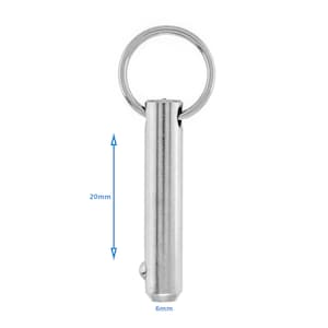 6mm X 20mm Single Ball Spring Lock Pin Stainless Steel Quick Release ...