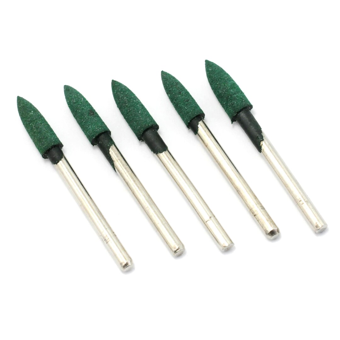 5pcs 5mm Cone Rubber Burr Diamond Head 3mm Shank Polish Polishing ...
