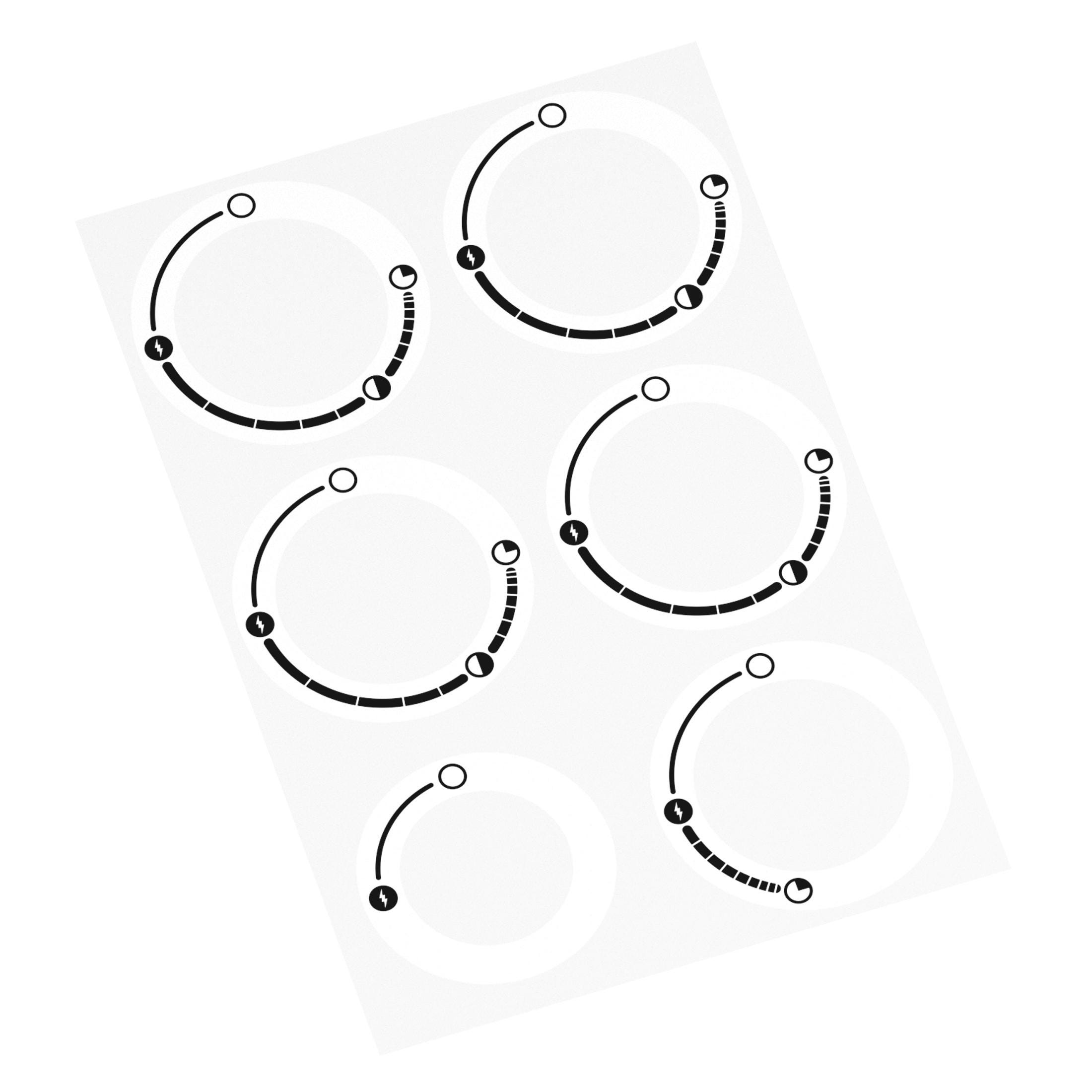 6 Large Burner Dial Labels Suitable for Weber Genesis II / Spirit II ...