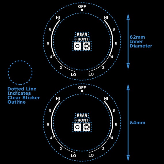 Stove Decals Ge 6 Clockwise Flame Gas Hob Dial Symbol Cooker Oven Stove ...