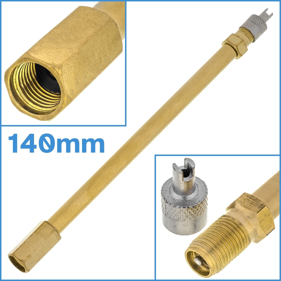 140mm Schrader Valve Brass Extension Pole With Cap Truck Car Wheel Tire ...