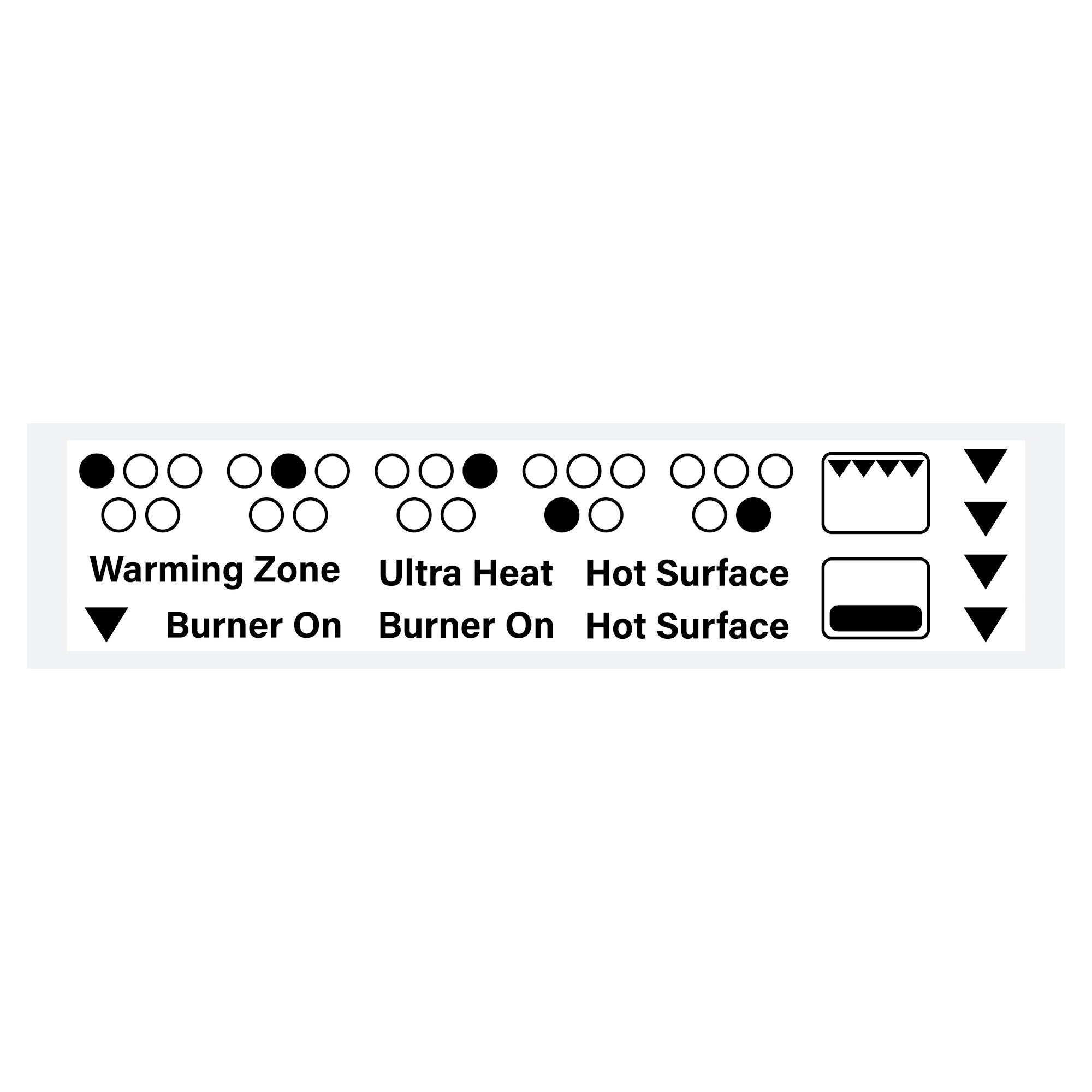 5 Hob Stove Self Adhesive Labels - Black Print With Clear Background ...