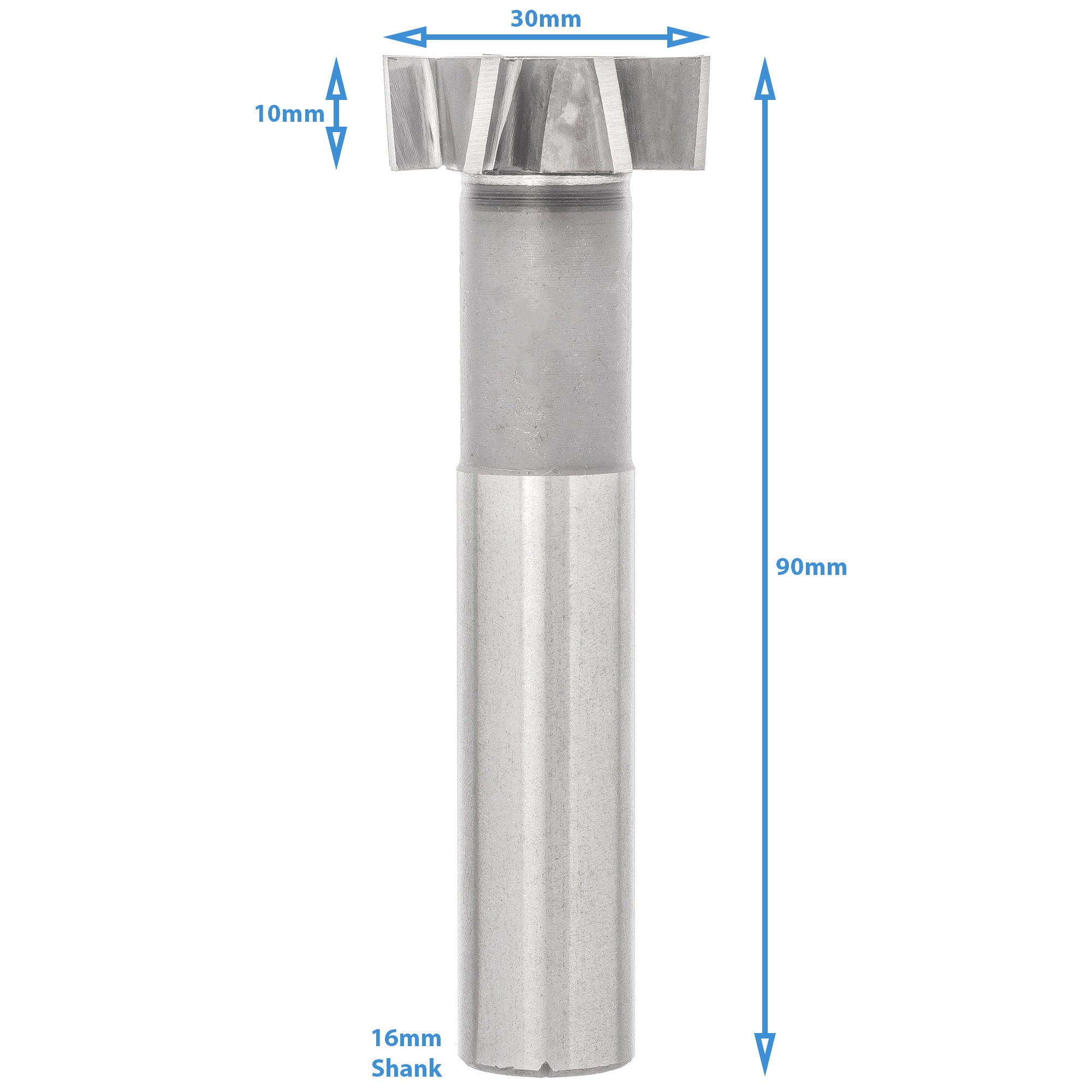 30mm X 10mm HSS T Slot Cutter 8 Flute Blade Woodruff Cutting Alloy Cast ...