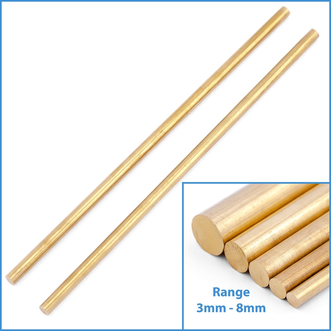 2pcs 3mm X 100mm Solid Brass Rivet Knife Handle Rod Bar Fastening ...