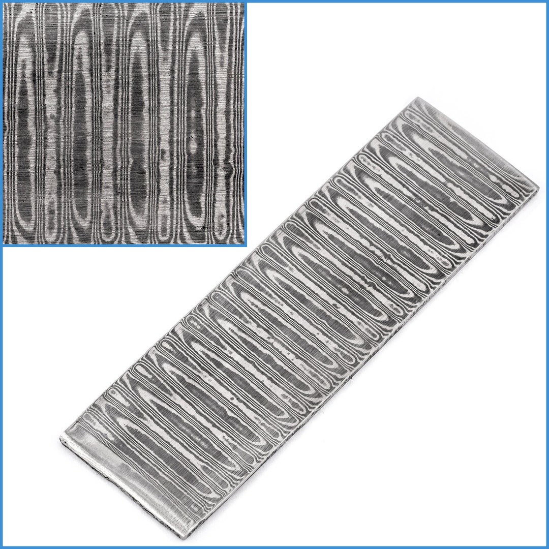 1pc Water Damascus Stainless Steel Bar 10cm X 3cm X 2.5mm VG10 Sandwich ...