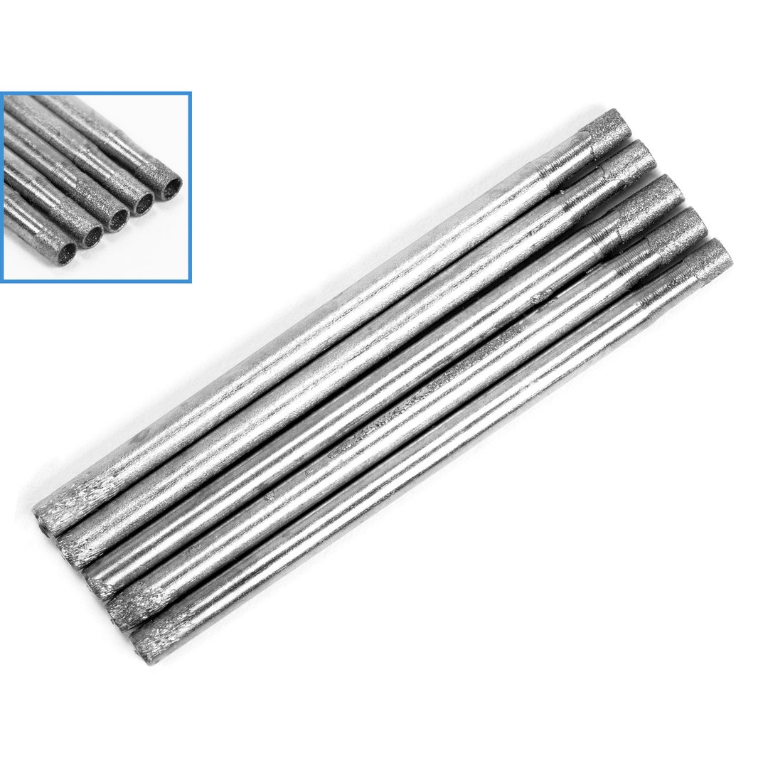 5pcs 2mm Cylinder Head Diamond Burrs 2.35mm Shank Polishing Grinding ...