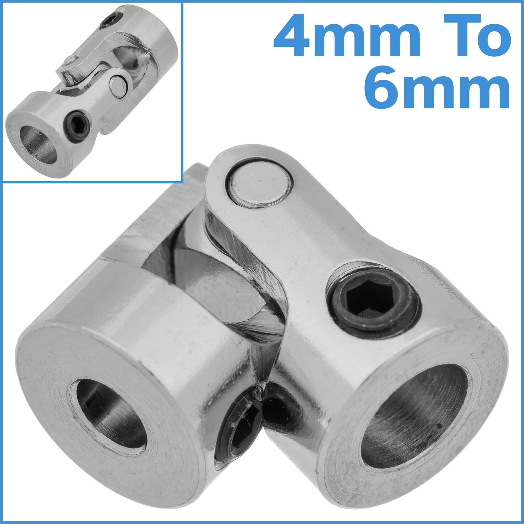 4mm to 6mm Stainless Steel Universal Joint Connector Rotary - Etsy