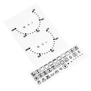 44x Combo Symbols & 50-250 Degree Gradient Dial Temperature Labels ...