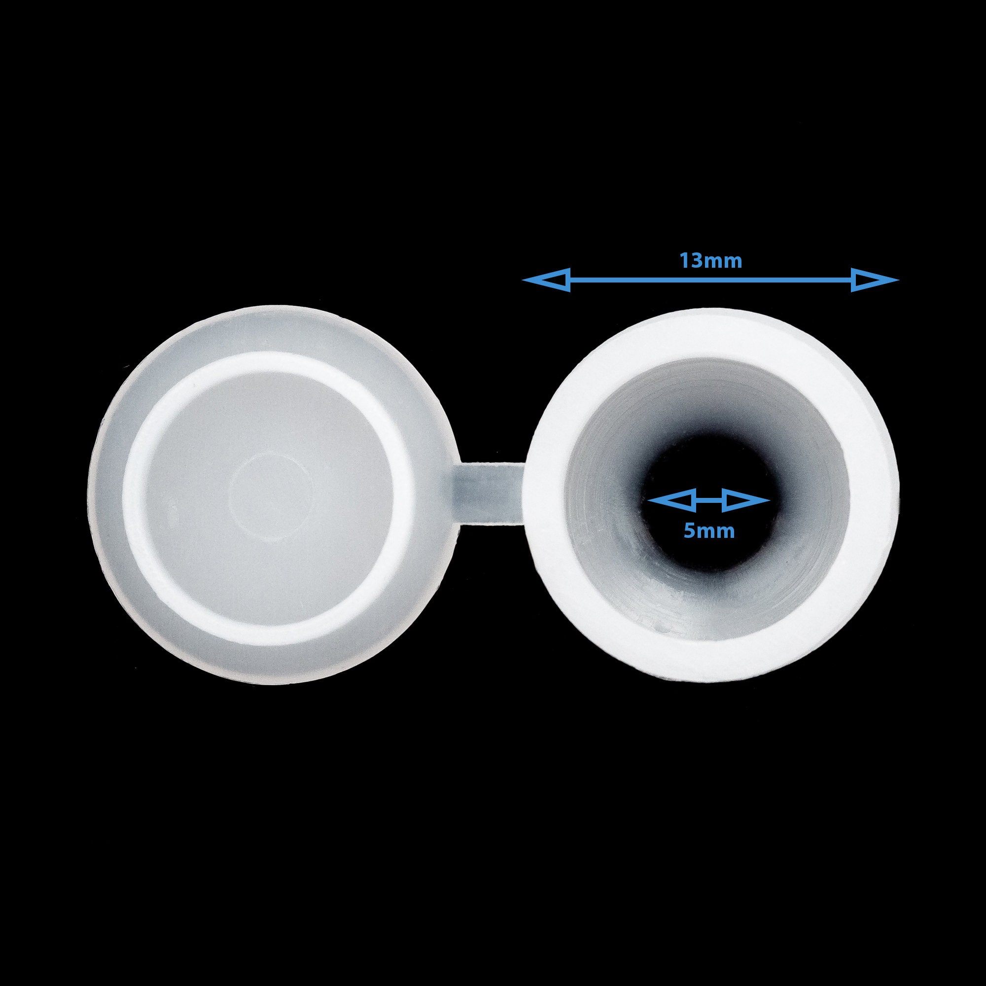 20pcs White Plastic Screw Cap Hinged Button Cover for Hide Flat or Pan ...