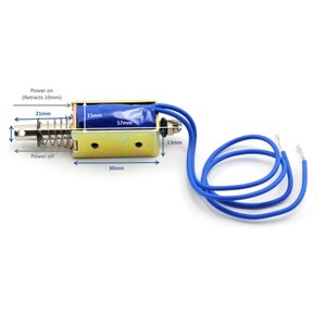 Electronic Push Pull Lock 5N 12V DC Micro Electric Solenoid 21mm Slug ...