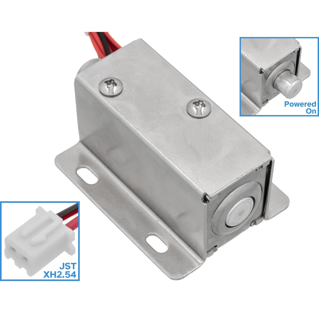 Round Electric Lock 12V Solenoid Latch (locked When Powered) Electronic ...