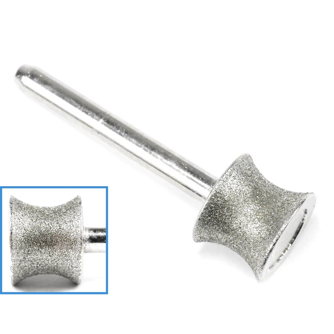 20mm Ball Concave Cylinder Head Diamond Burr Circular Rotary 6mm Shank ...