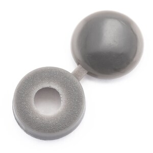 20pcs Grey Plastic Screw Cap Hinged Button Cover for Hide Flat or Pan ...