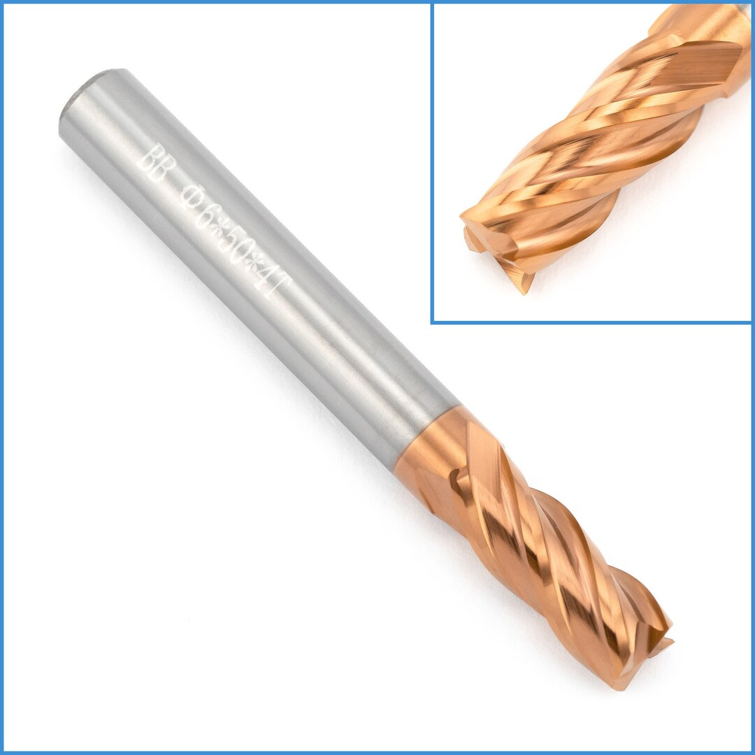6mm HRC55 Tungsten Carbide Tialn Coated 4 Flute End Mill High Hardness ...