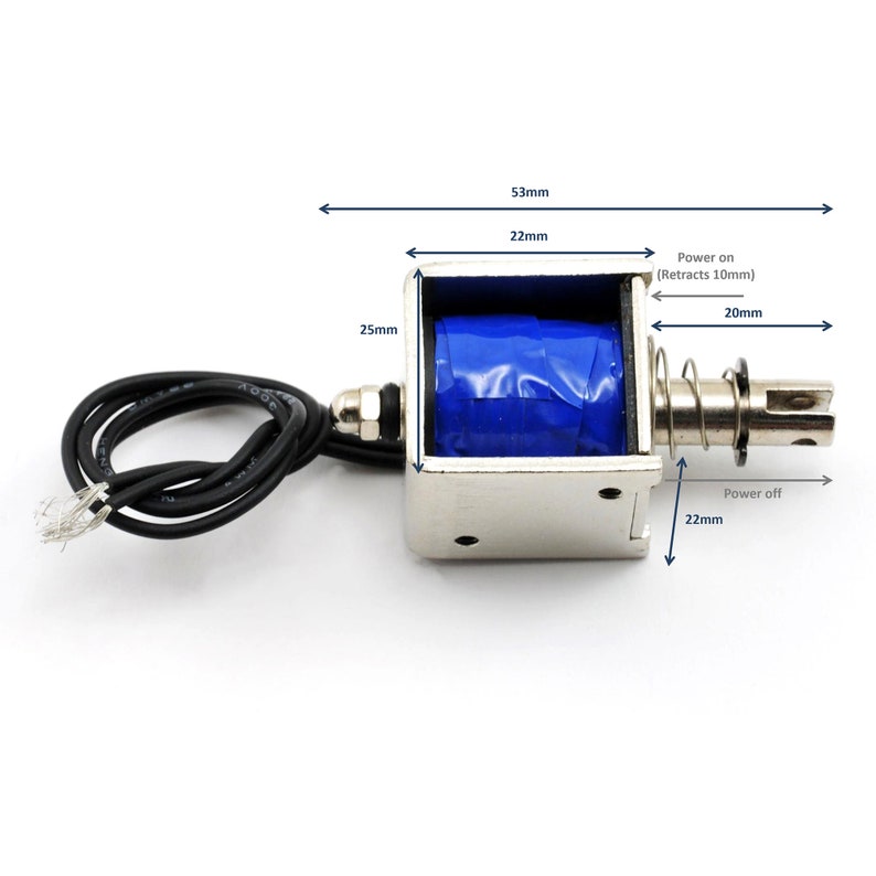 Electronic Push Pull Lock 20N 12V DC Micro Electric Solenoid 20mm Slug ...