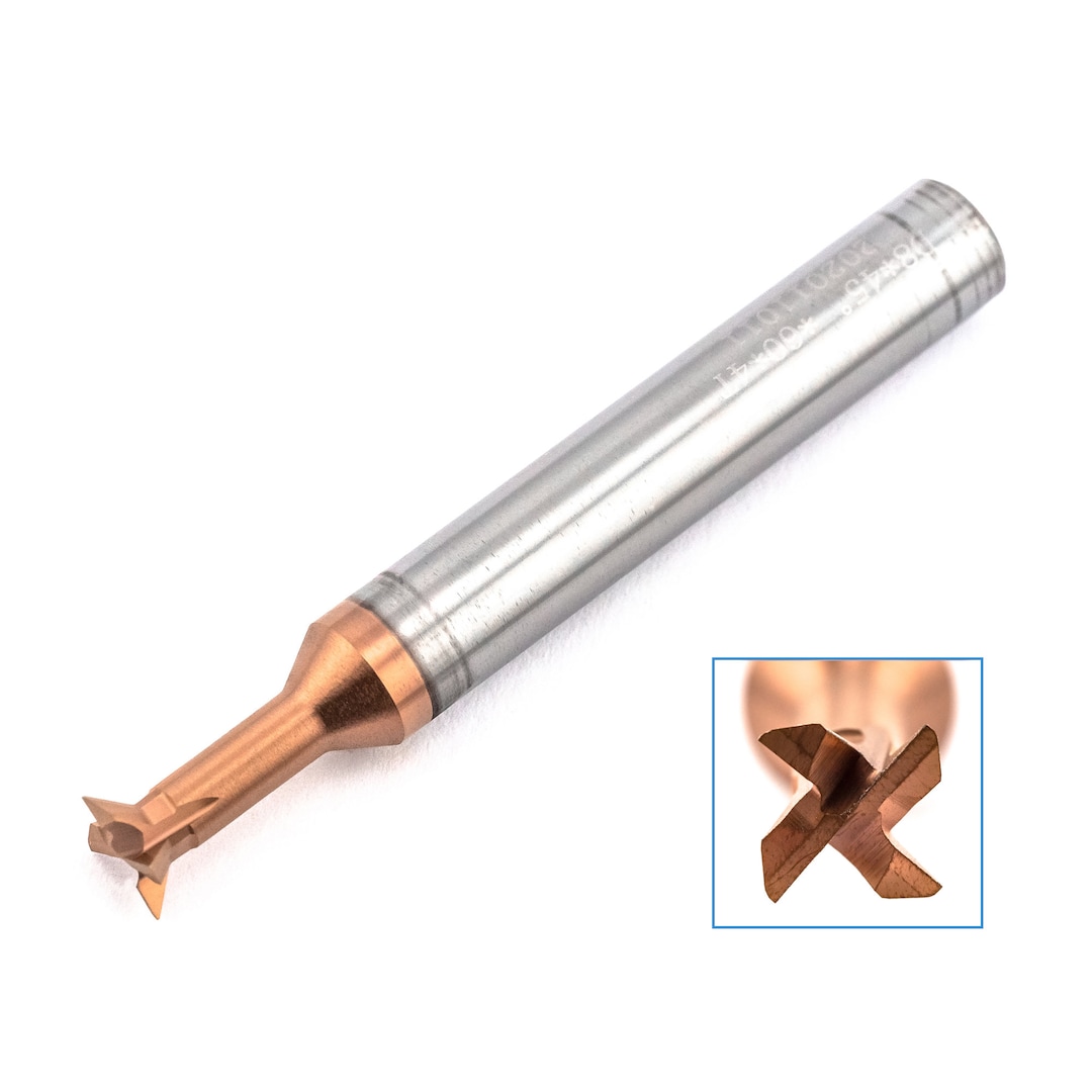 45 Degree 8mm Carbide Dovetail Cutter 4 Flute Blade HRC58 Tip Tipped ...