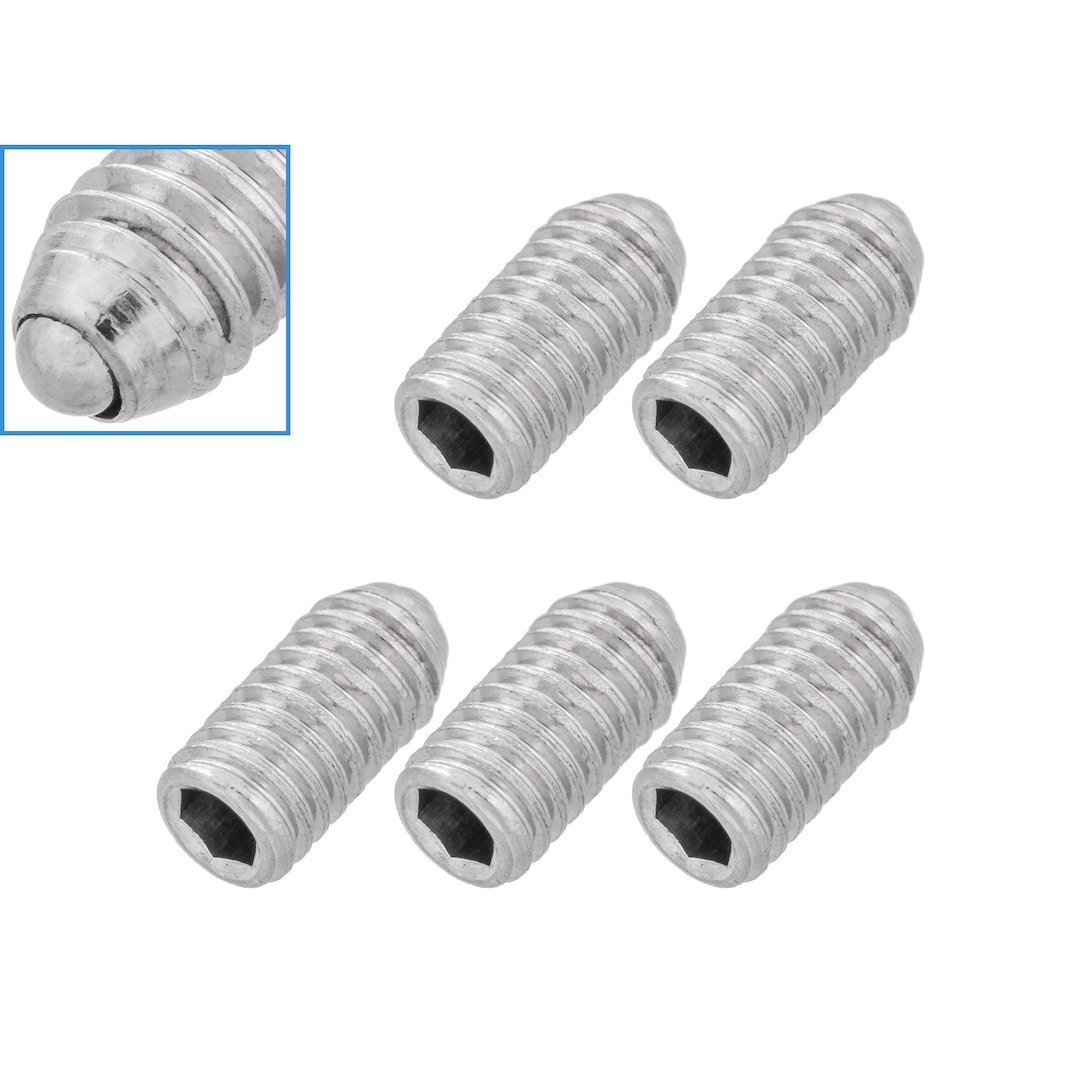 5pcs M3 X 6mm Threaded Ball Spring Plunger Stainless Steel 10N Max Load ...