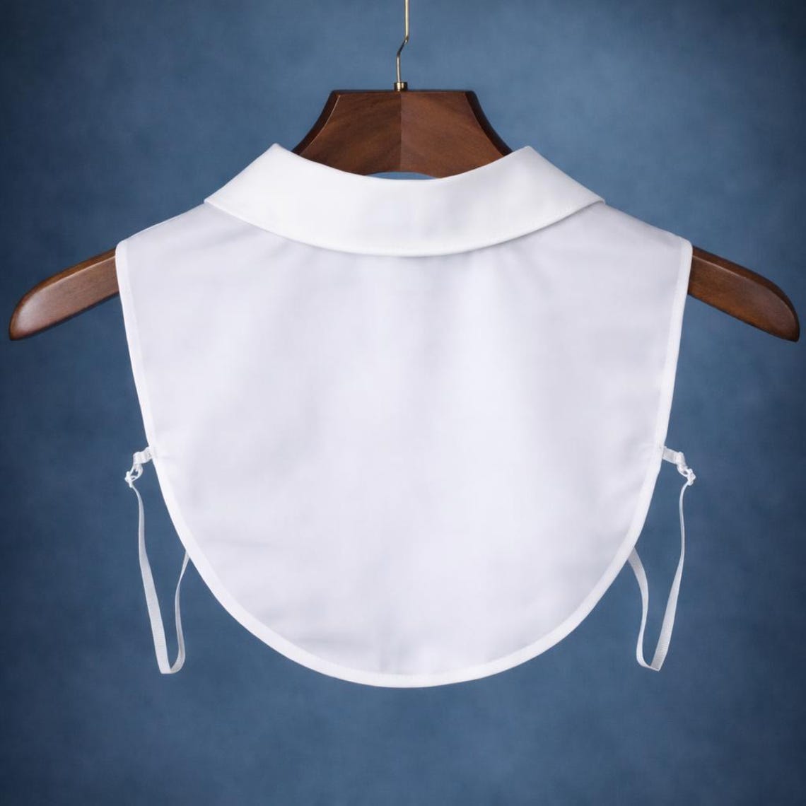 White False Satin Collar Cascade Design for Women Girls Ladies Collared ...